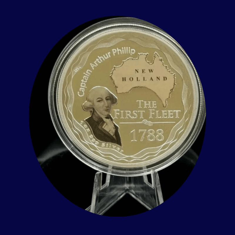 2008 First Fleet Captain Arthur Phillip 1oz $1 Silver Proof Coin ...