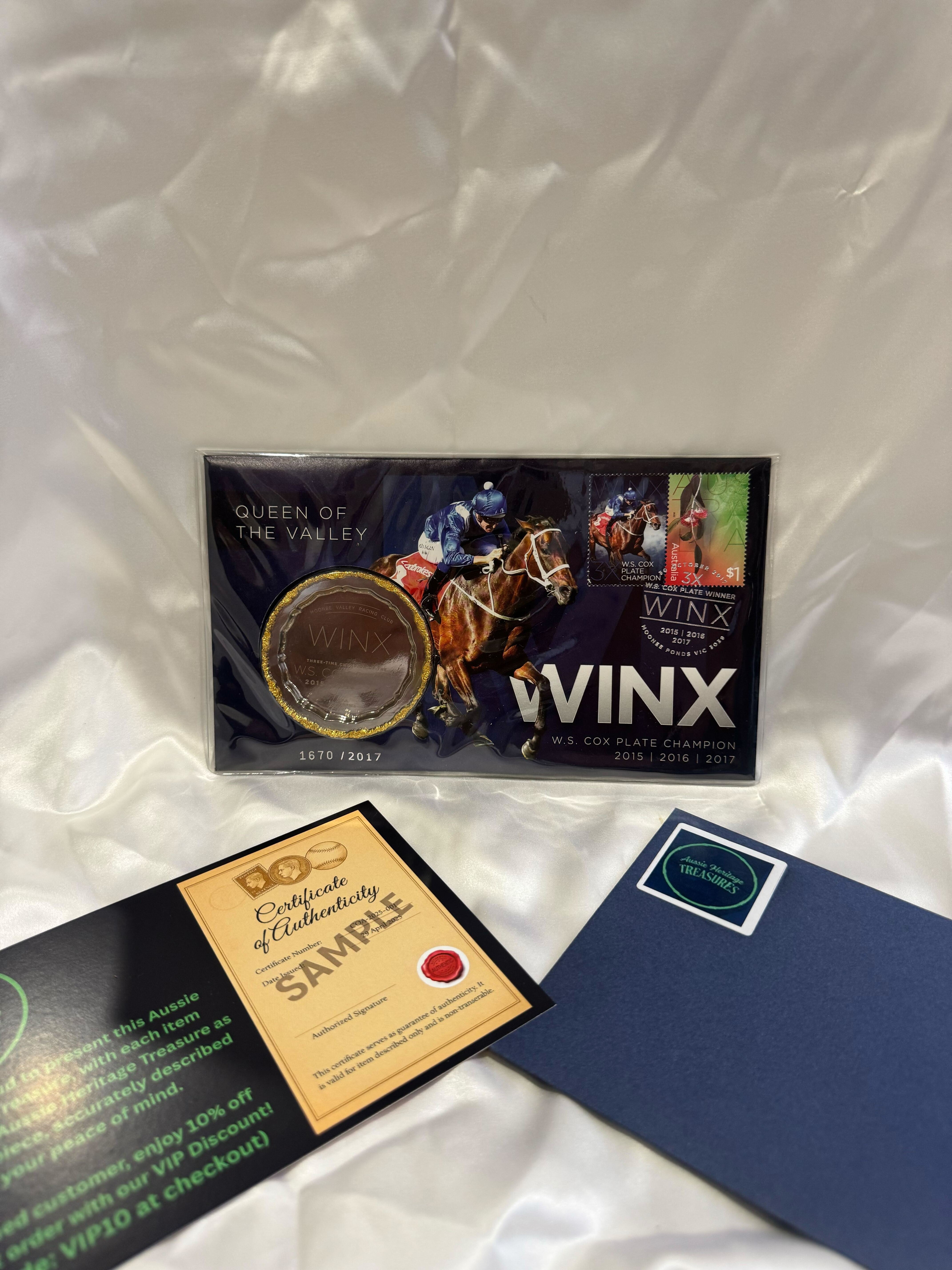 2017 WINX Queen of the Valley Medallion Cover PNC | Cox Plate Champion ...
