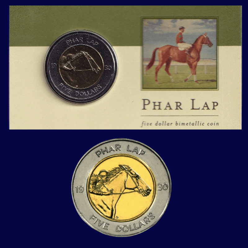 Phar Lap 2000 Bimetal Uncirculated Australian $5 Coin – Aussie Heritage ...