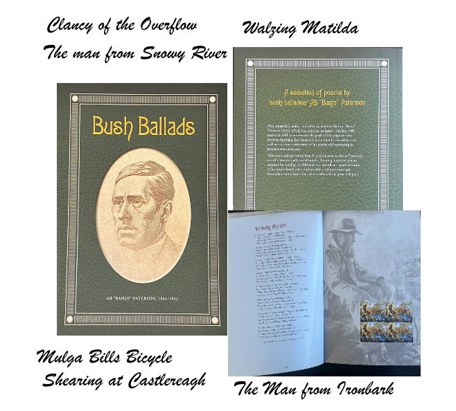 2014 Banjo Paterson Bush Ballads booklet History-Stamps-Poems – Aussie ...